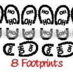 Santa Footprint Vinyl Decals on Luulla